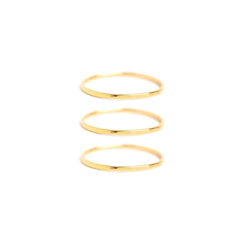 The Hammered 3-Stack – Go Rings